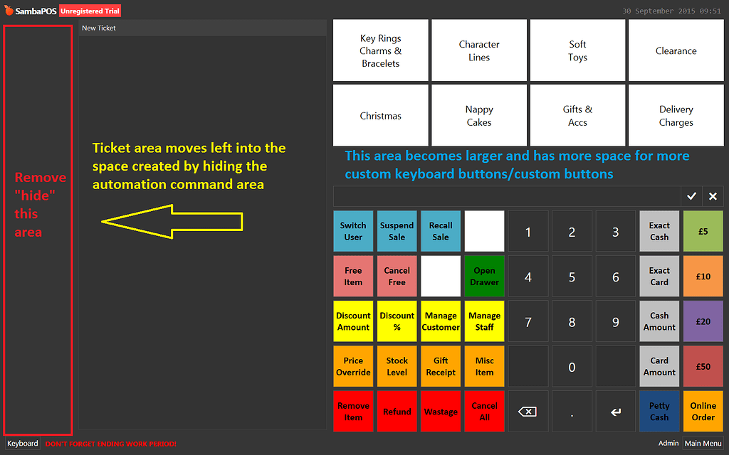 Option to remove (hide) ticket/order line button section - V5 Request - SambaClub Forum