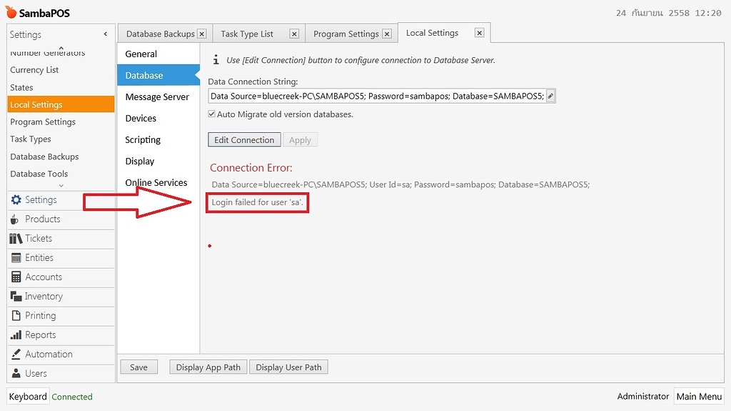Login Failed for user sa - V5 Question - SambaClub Forum