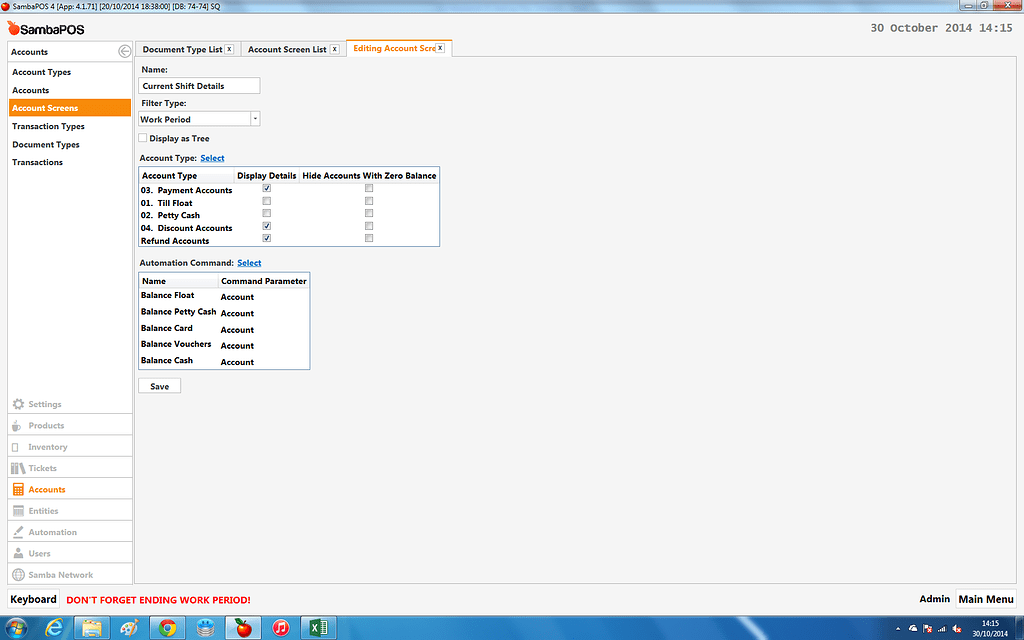 Automation Command Buttons on Account Screens Not Working - V4 Issue - SambaClub Forum