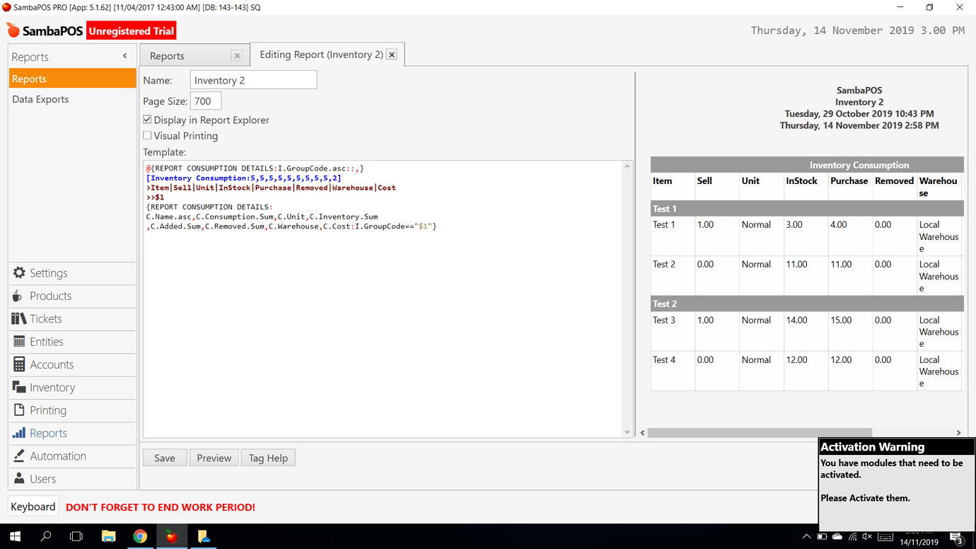 Inventory report detailed - V5 Question - SambaClub Forum