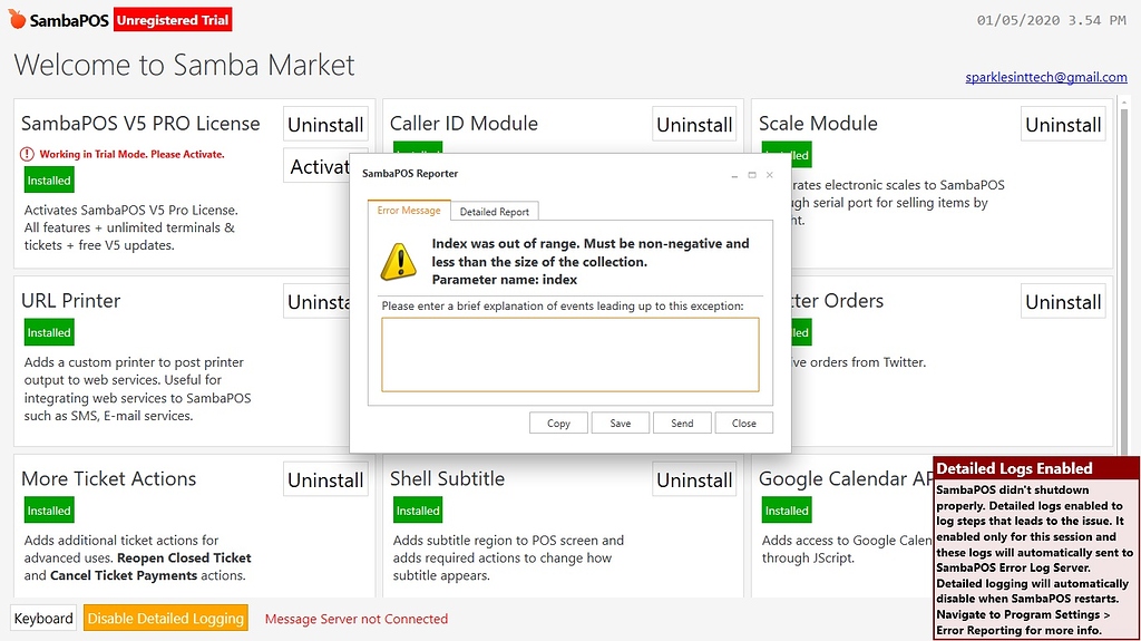 After update, I am having licensing issue and Samba crashes out - V5 Issue - SambaClub Forum