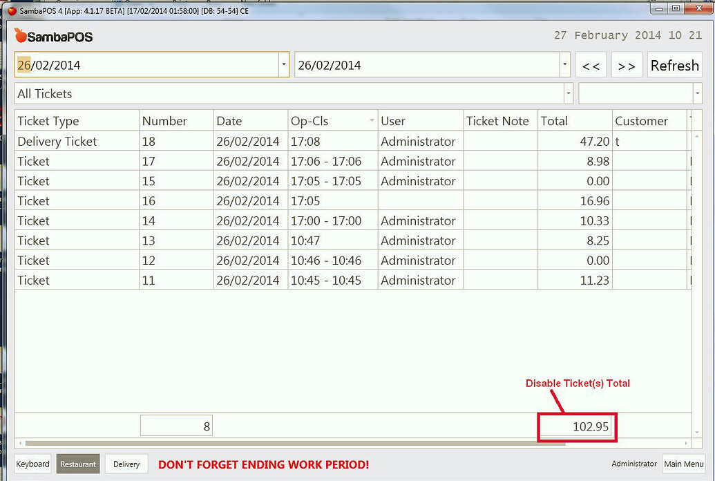Restricting User Access to Ticket Total - V5 Issue - SambaClub Forum