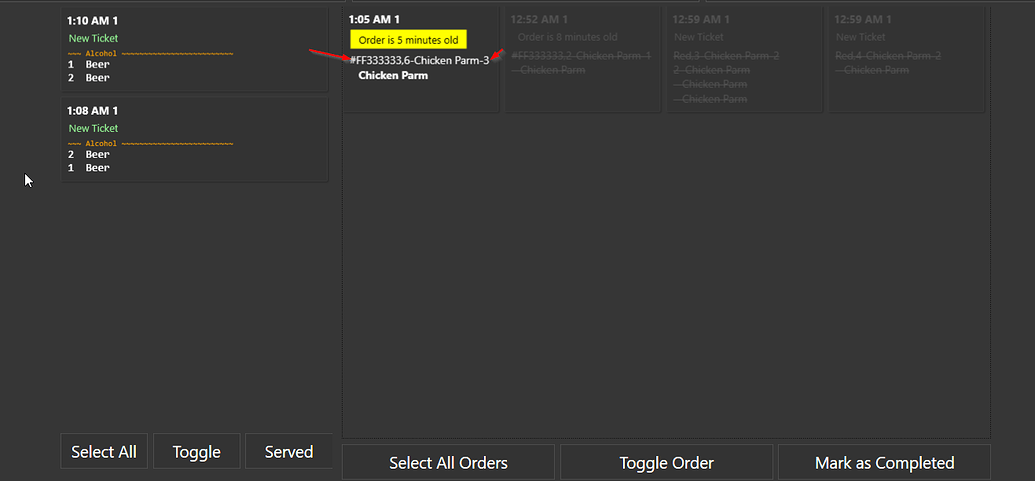 Kitchen/Bar Display using Task Printer - separate displays for Food and Drink - V5 Tutorial ...