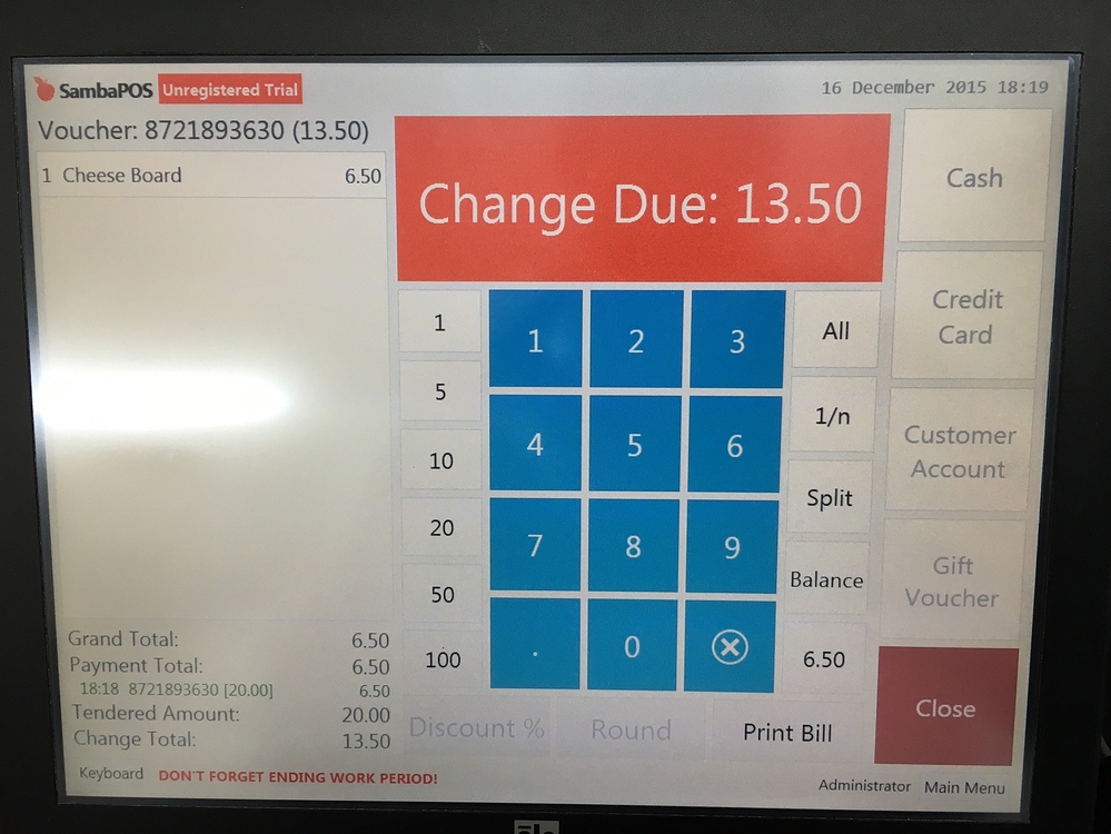 Payment Screen Over Tender for Account Issue/Bug - V5 Issue - SambaClub Forum