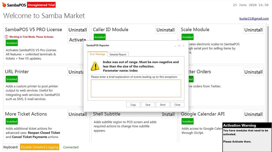 SambaPOS V5 License Issue - V5 Question - SambaClub Forum