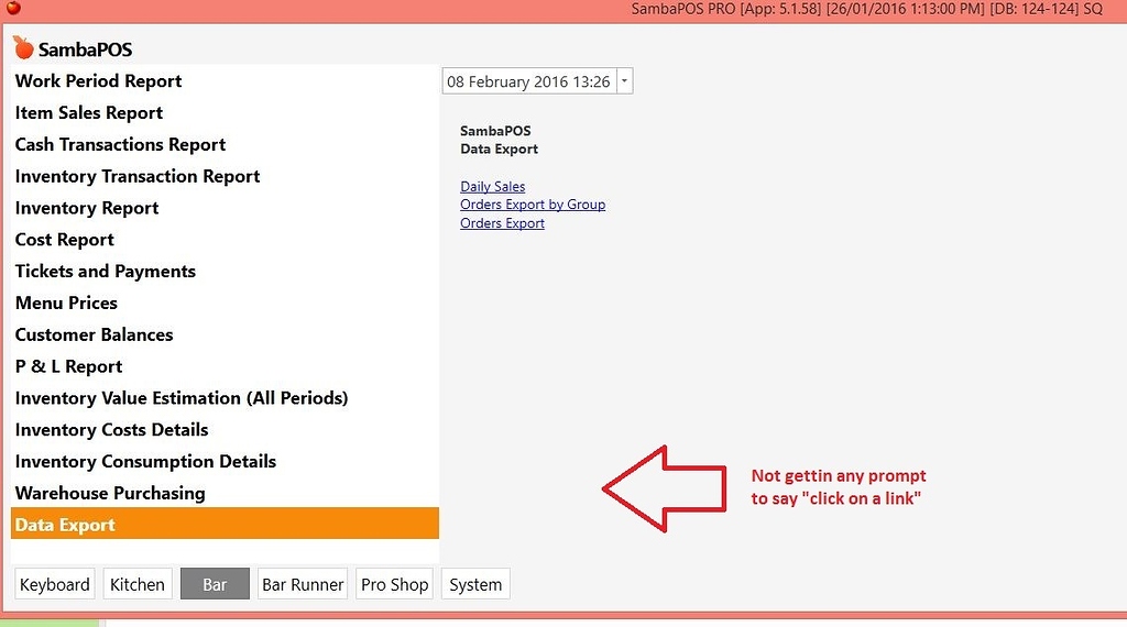 [Solved] Data Export Links Fail - V5 Question - SambaClub Forum