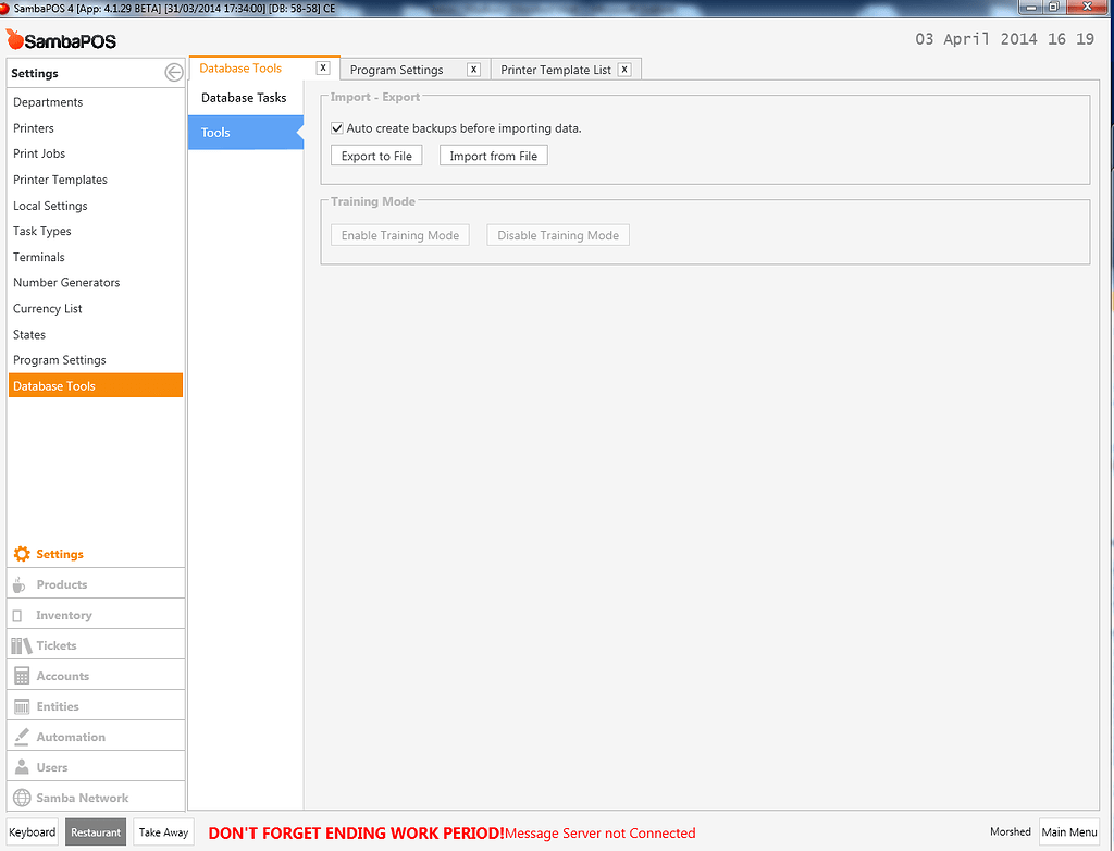 Can not Enable Training mode - V4 Issue - SambaClub Forum