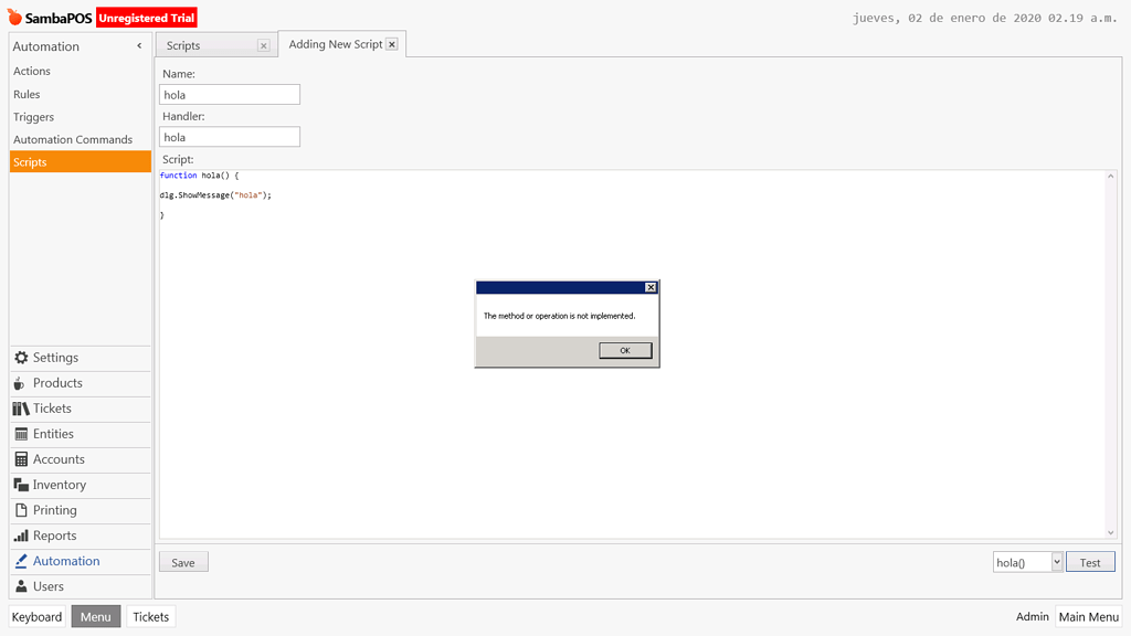 Scripts feature not working - V5 Question - SambaClub Forum