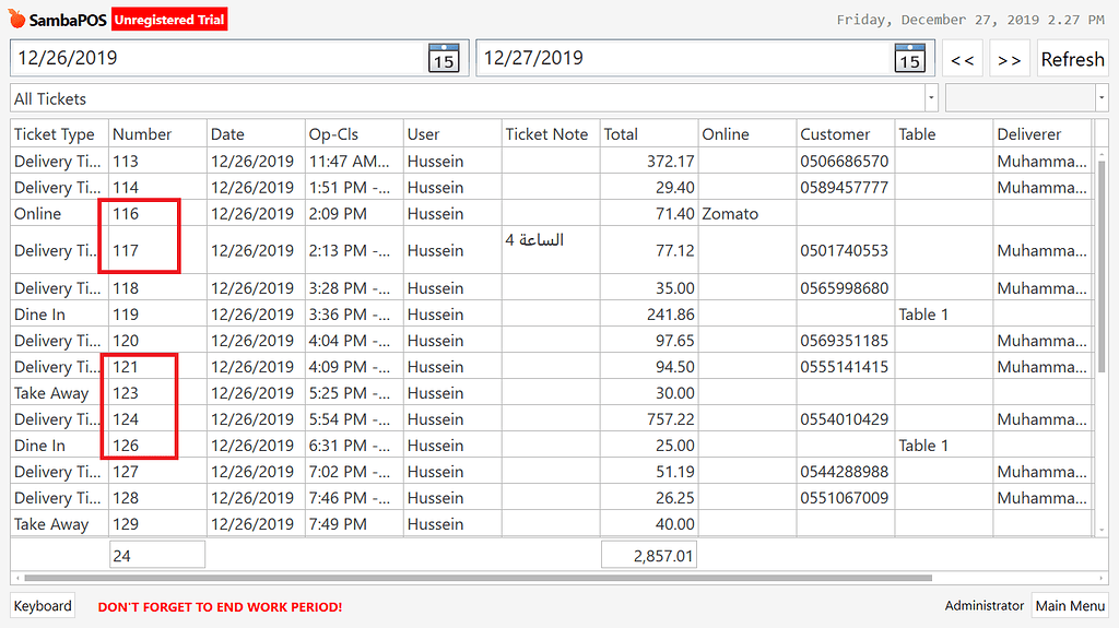 Regarding Ticket Number Generation - V5 Question - SambaClub Forum