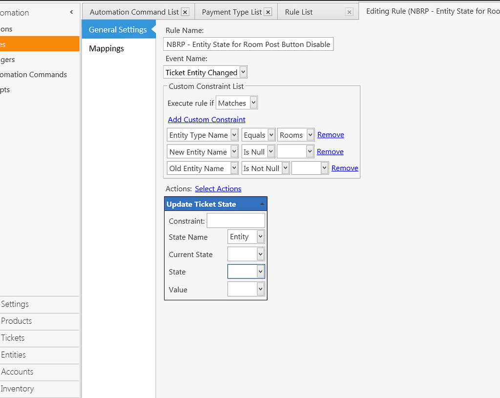 Removing ticket state on entity removal - V5 Question - SambaClub Forum