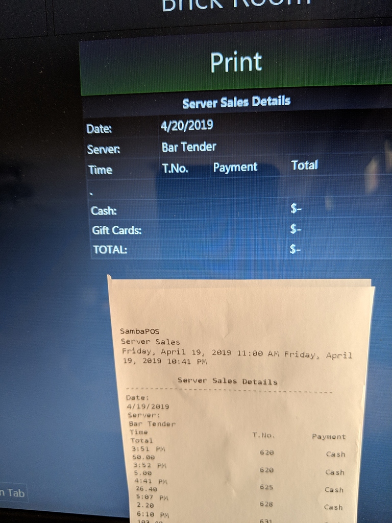 User sales entity screen report print format - V5 Question - SambaClub Forum