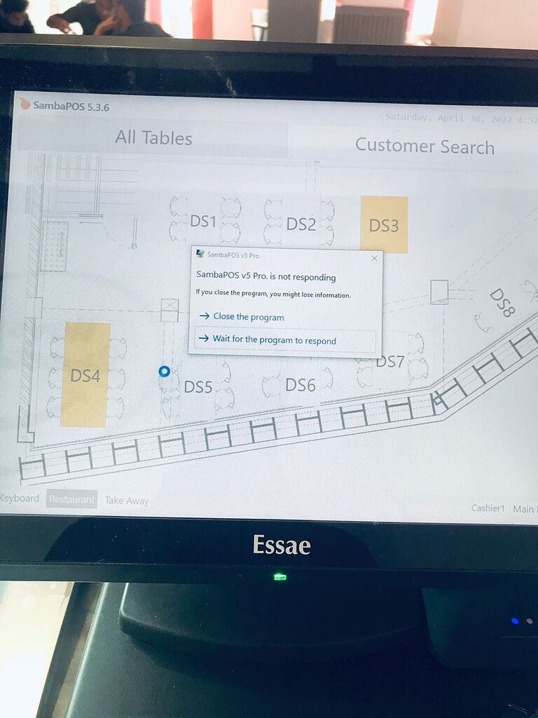 Getting Error message as " Sambapos V5 pro. is not responding " - V5 Issue - SambaClub Forum