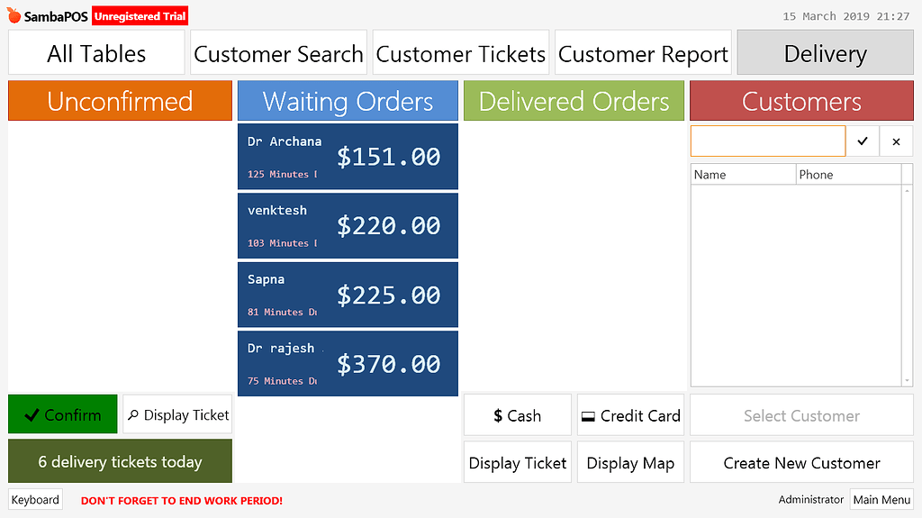 How to settle Delivery Tickets - V5 Question - SambaClub Forum