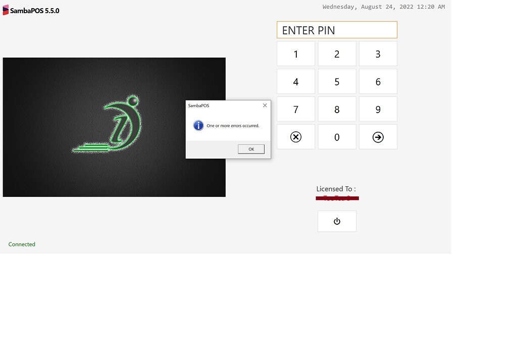 SambaPOS V5.5.0 "One or More Error Occured" Message Box Error - V5 Question - SambaClub Forum