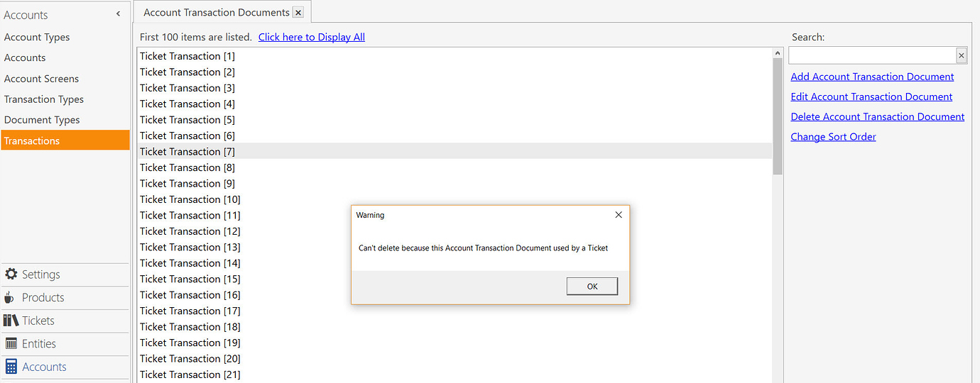 Unable to Delete Account Transaction Documents - V5 Question - SambaClub Forum