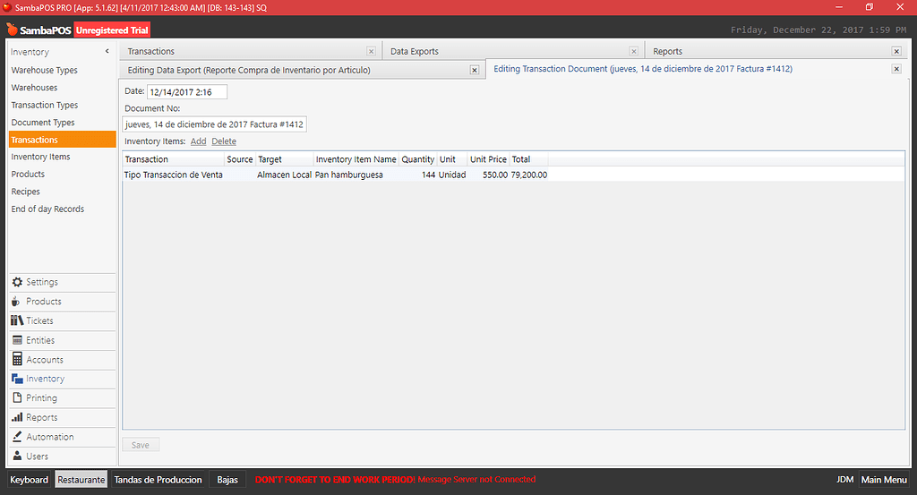 Edit document transaction - V5 Question - SambaClub Forum