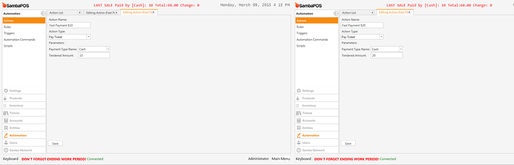 Fast Payment Cash Button only work with $10 and message not working - V4 Question - SambaClub Forum