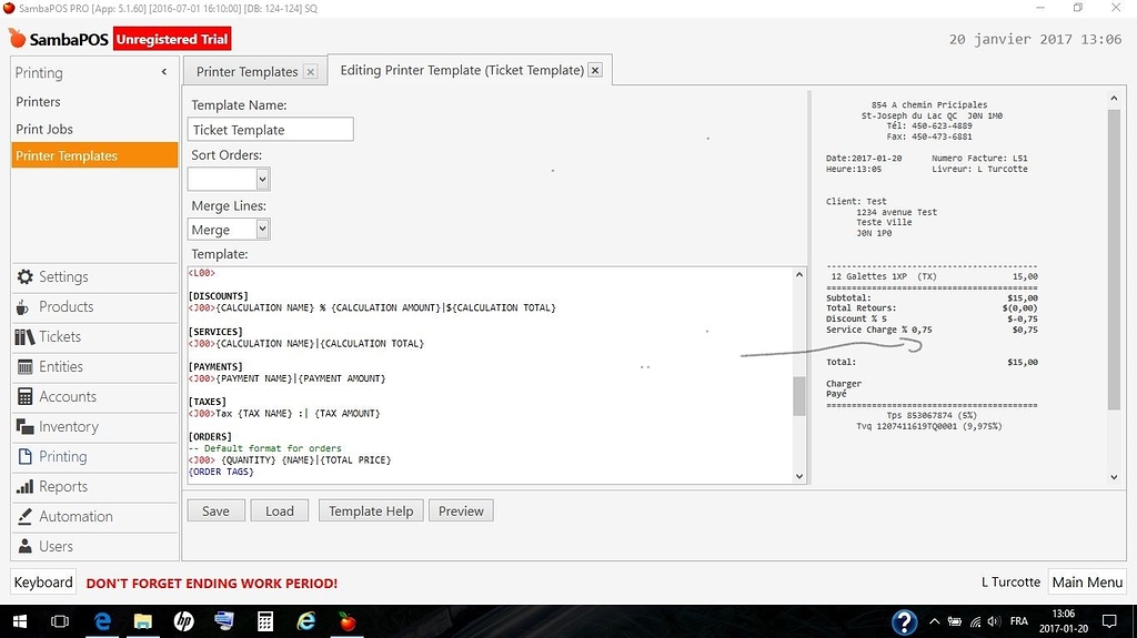 Template Problem with ticket service charge - V5 Question - SambaClub Forum
