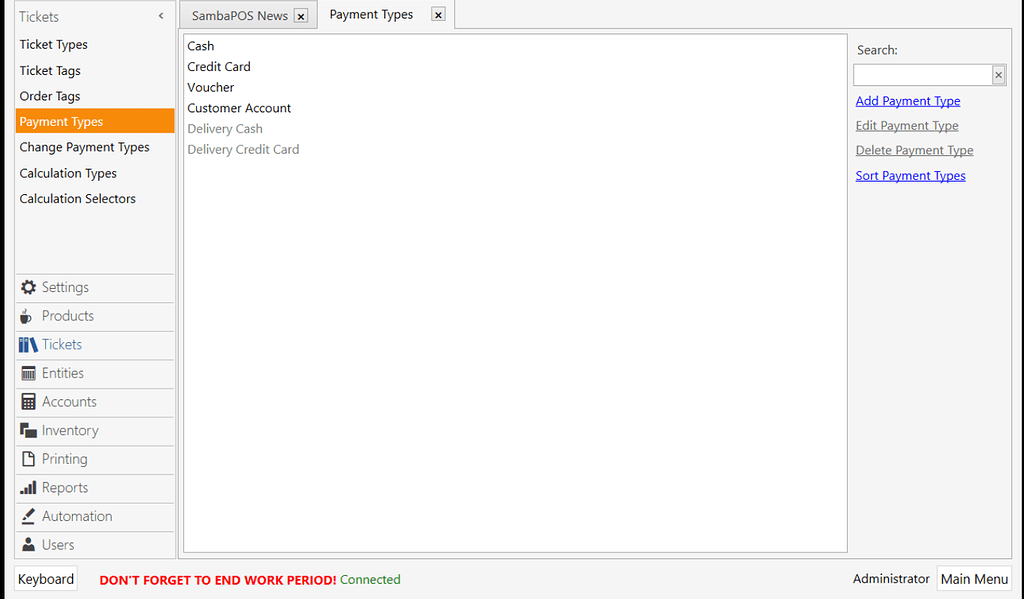 Can't seem to Change the Cash Button Colour on the Delivery Screen - V5 Question - SambaClub Forum
