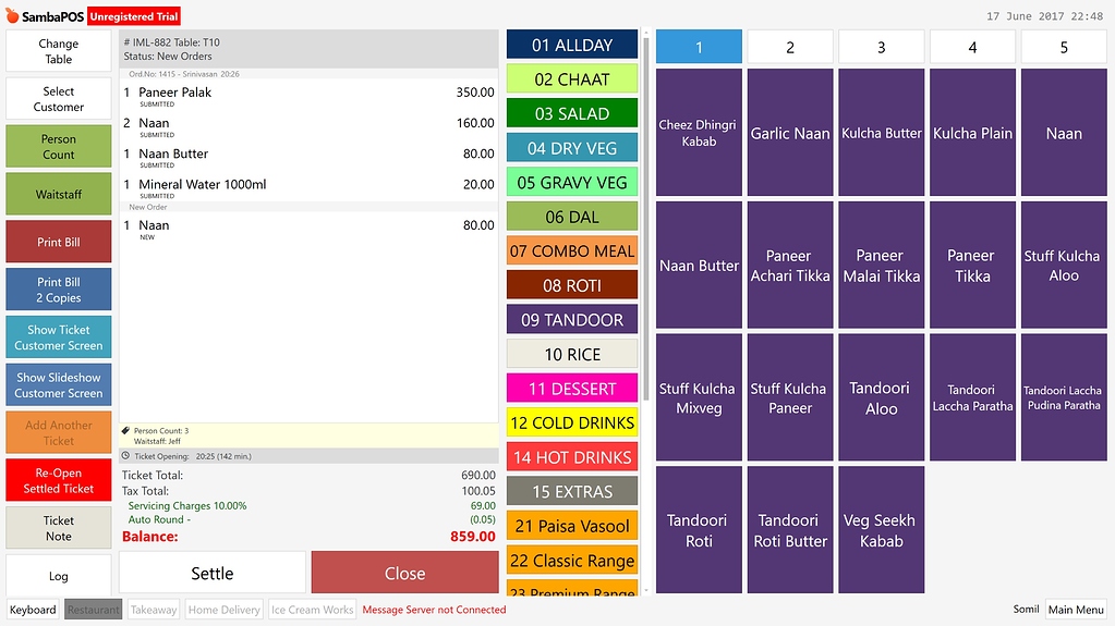 How do I print menu item only once with totals on a ticket? - V5 Question - SambaClub Forum