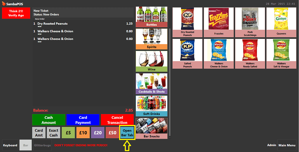 V5 - Bar Tab Setup - Page 2 - V5 Tutorial - SambaClub Forum