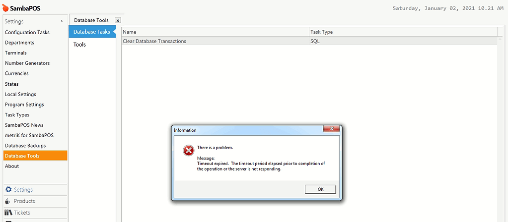 Problem with "Clear Database Transactions" - V5 Issue - SambaClub Forum