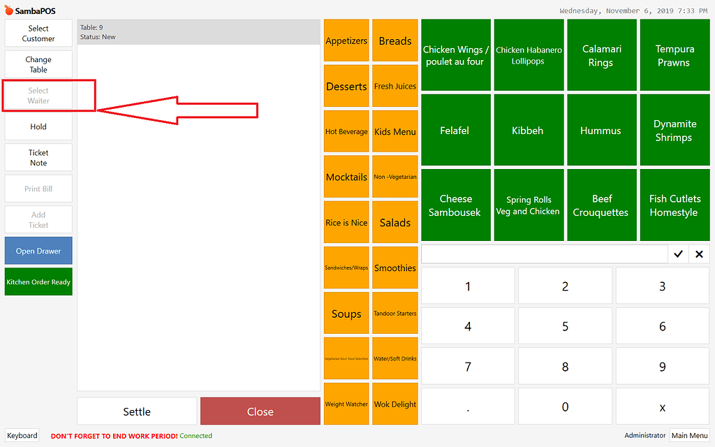 Regarding Enabling The Select Waiter Entity Button V5 Question Sambaclub Forum