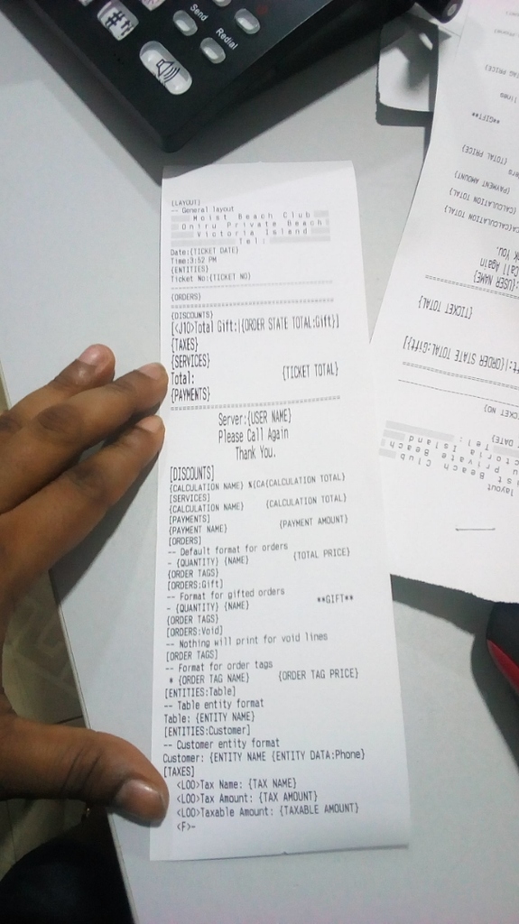 Issue printing receipt - V5 Question - SambaClub Forum