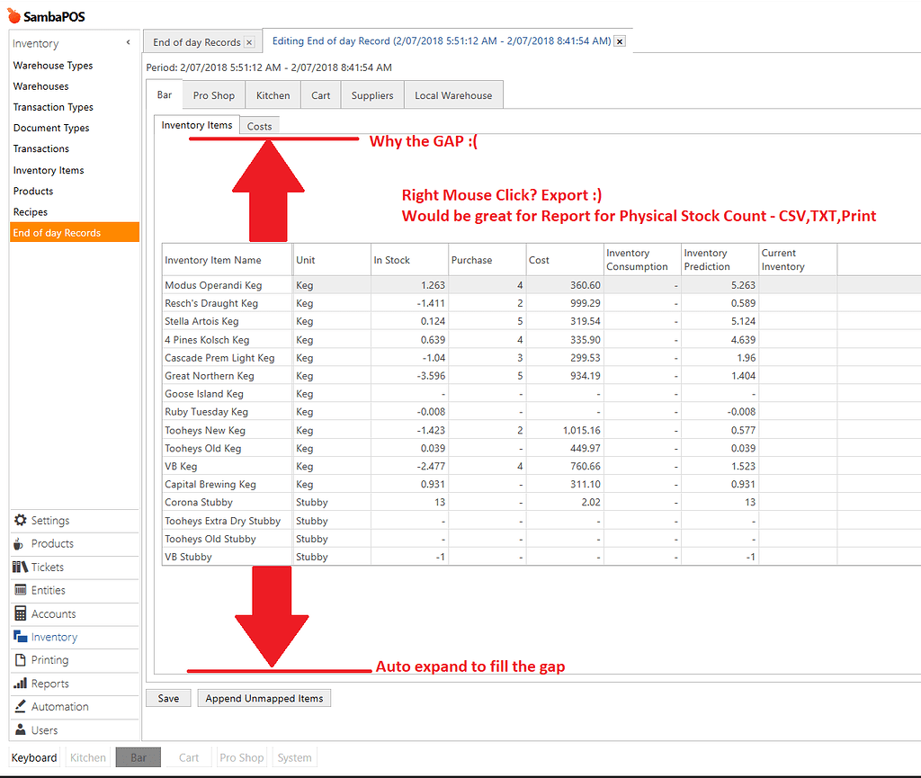 Inventory EOD small :) enhancement - V5 Request - SambaClub Forum
