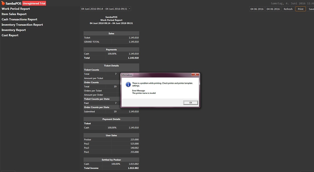 REPORT Printer Configuration - V5 Question - SambaClub Forum