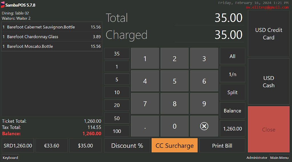 Cash payment popup showing wrong amount - V5 Question - SambaClub Forum