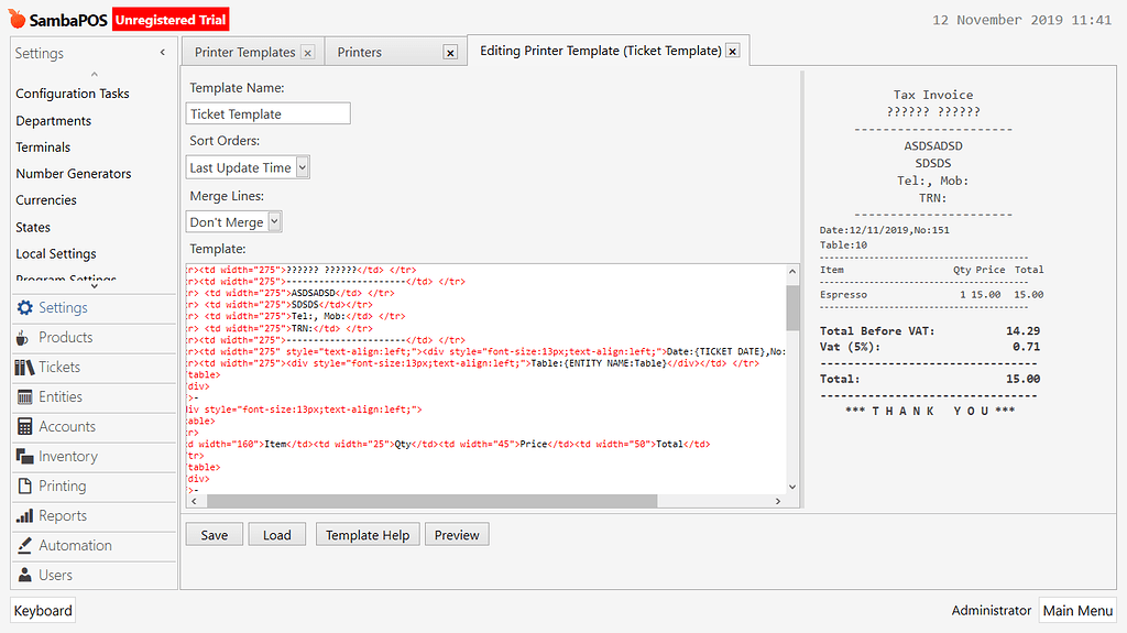 Regarding ticket print issue - V5 Question - SambaClub Forum