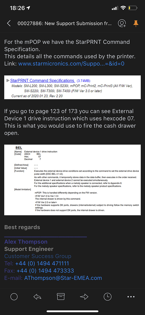Printer/Cash Drawer issue - V5 Question - SambaClub Forum
