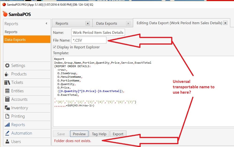 Data Exports Directory Usage - V5 Request - SambaClub Forum