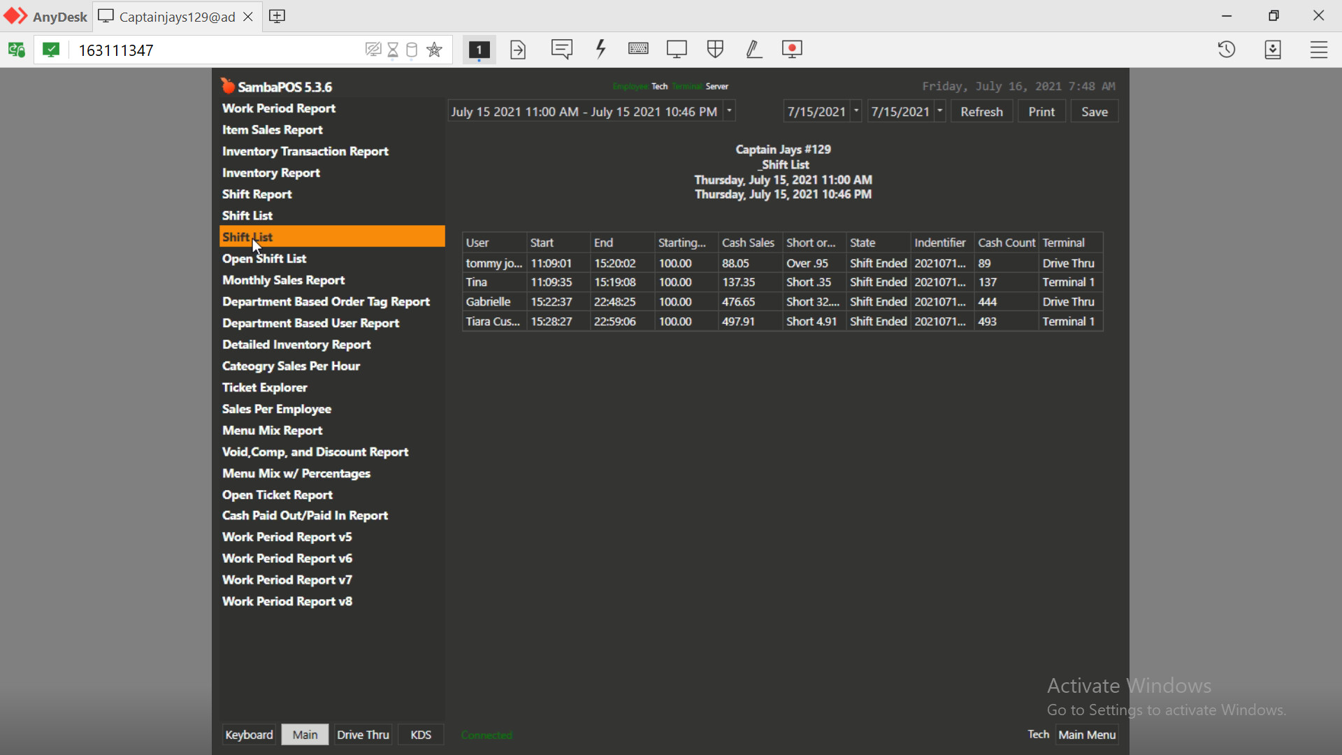 Custom Reporting Template Help- How to get end of day long/short amount in a report - V5 ...