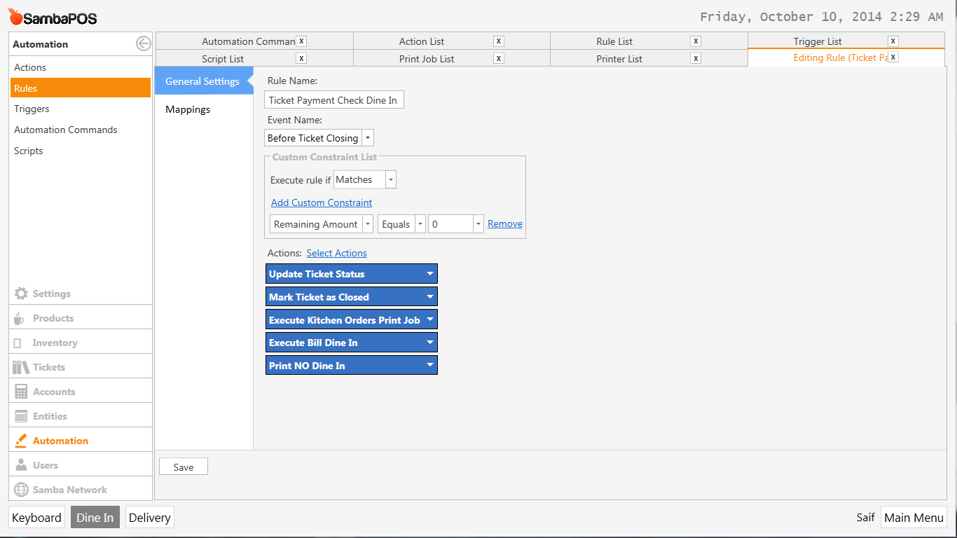 How to go back to main screen once status has been changed - V4 ...