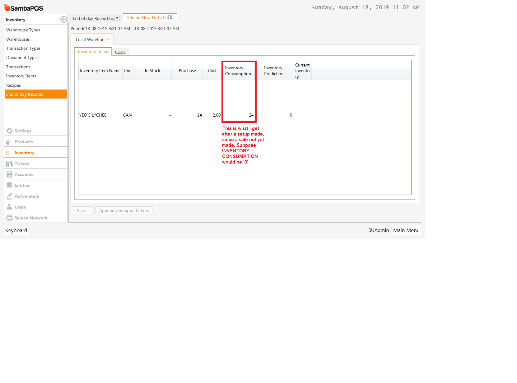 Inventory setup (not found solutions) - V5 Question - SambaClub Forum