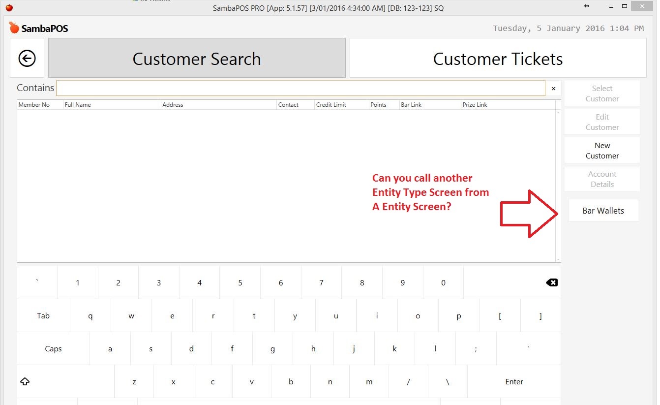 Calling Another Entity Type Screen - V5 Question - SambaClub Forum