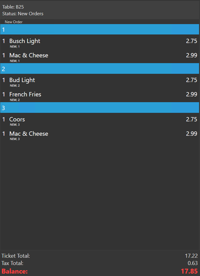 Ordering Ticket By Seat - Does not reorder ticket after closing and reopening and adding more ...