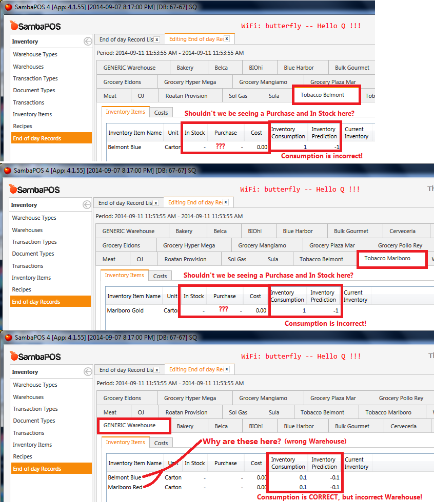 [Answered] Inventory End of Day records incorrect? Nope! - V4 Question ...