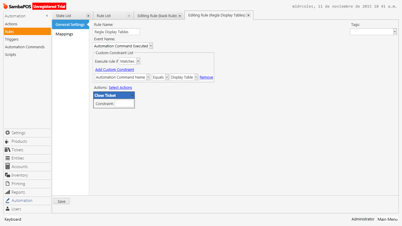 I have two buttons "PRINT ORDER" and "DISPLAY TABLES" - V5 Question - SambaClub Forum